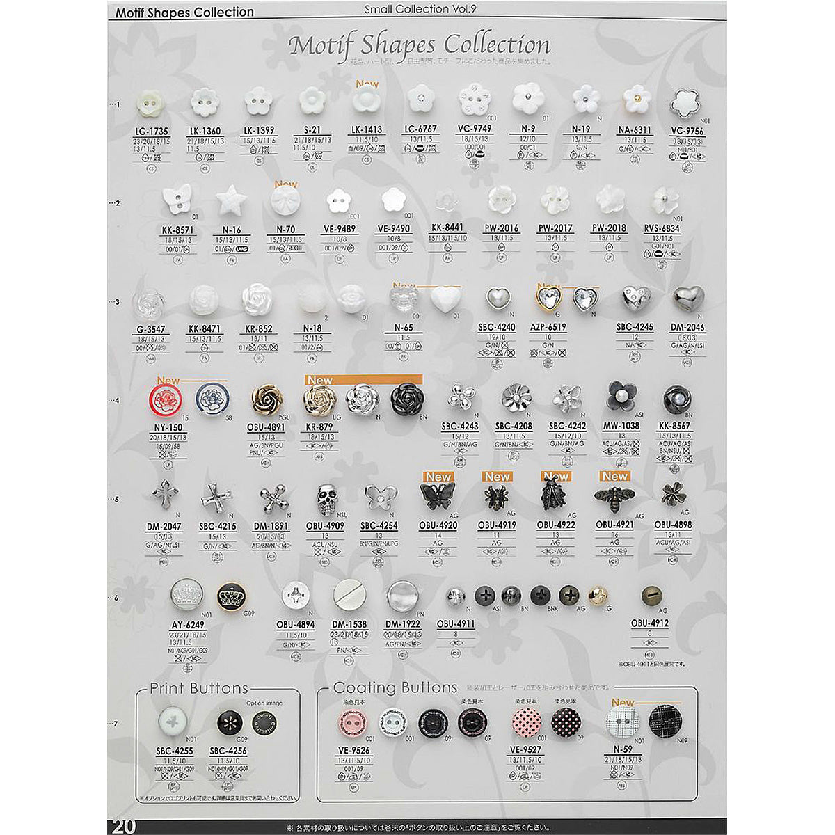 SBC4254 Combination Button – APPM（アパレルパーツマーケット）