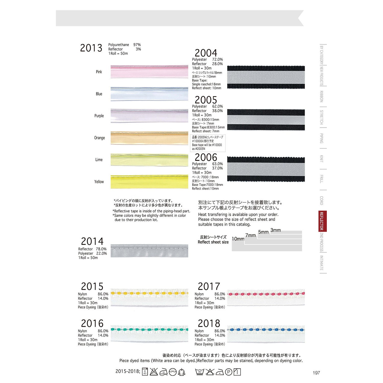 2006 リフレクトテープ – APPM（アパレルパーツマーケット）- 服飾資材 BtoB 卸売通販サイト